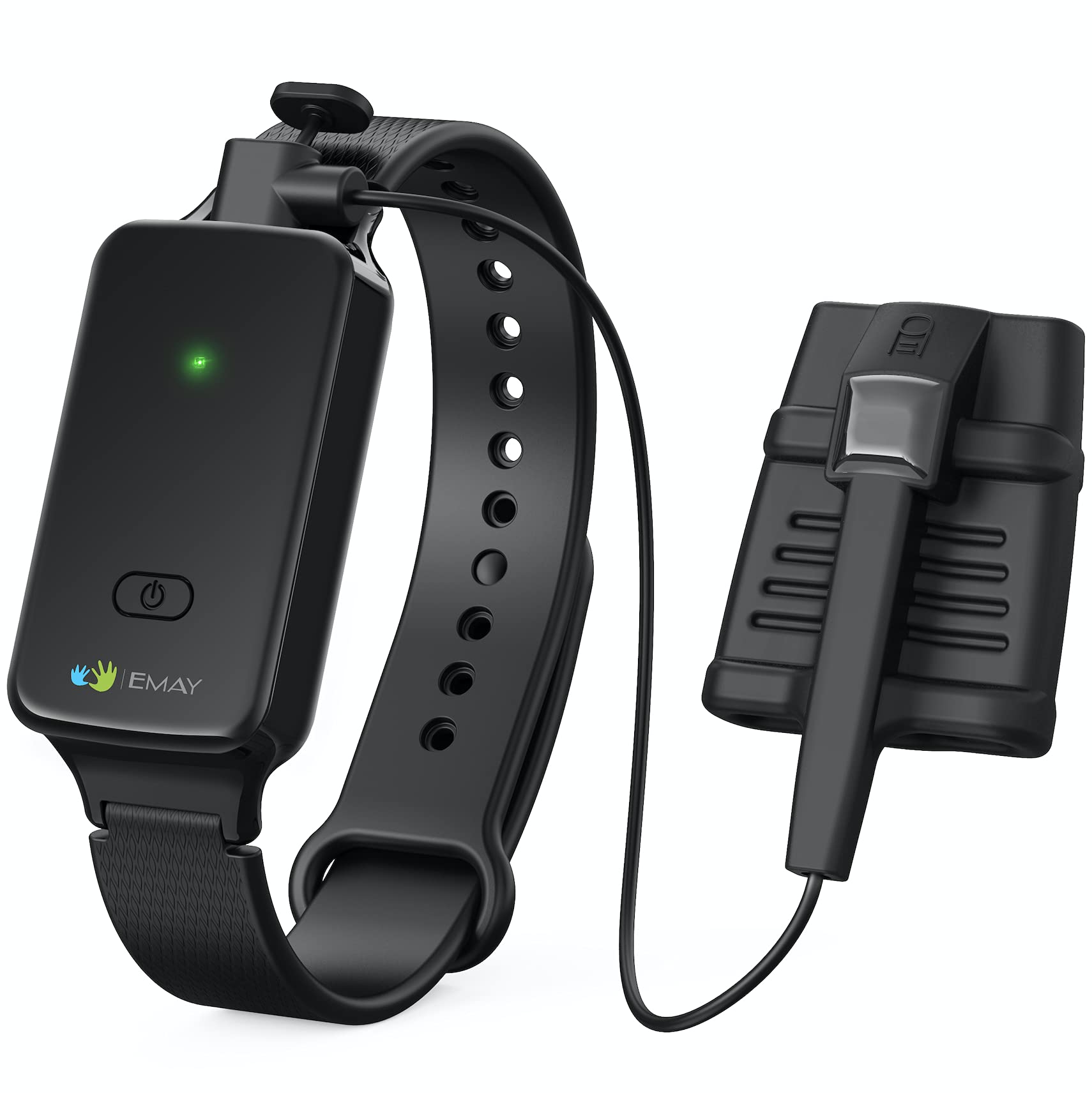 EMAY SleepO2 Wrist Oxygen Monitor with Silicone Probe | Wrist Pulse Oximeter for Overnight & Continuous SpO2 Tracking | Gives Summary Report & Raw Data
