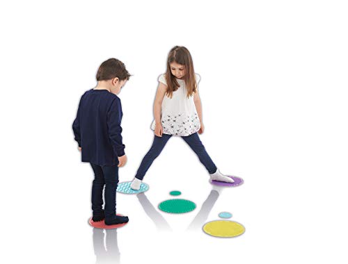 TickiT Silishapes Sensory Circles - Tactile Pads for Calming Sensory Play - Set of 10 - Assists Autistic Toddlers & Children