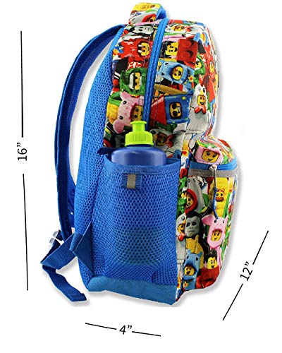 Lego Minifigures Boy's Girl's 16 Inch School Backpack (One Size, Lego Minifigures)