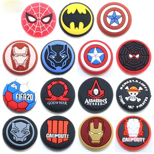 Wogame 2PCS Silicone Analog Thumb Stick Grips Joystick Cover Cap for PS5 PS4 Pro PS3 Controller Thumbstick Cap for Xbox 360 Xbox One Slim X Elite Switch Pro Controller (Spiderman)
