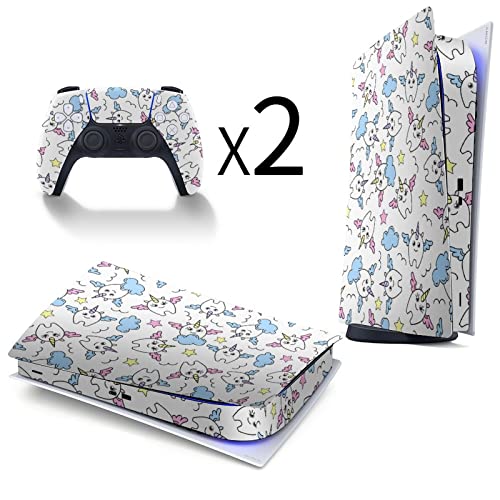 Fantastic Animal Horse Full Protective Skin Cover Design Wrap Decal Sticker Compatible with PS5 Digital Edition Console and Controller