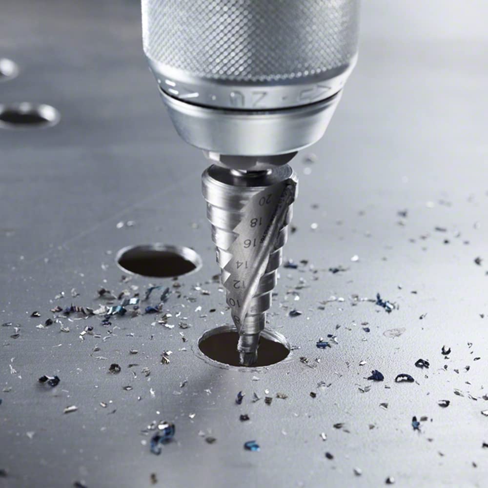 Bosch 2608597524 4/6/8/10/12/14/16/18/20 mm HSS Step with 1/4-Inch Hex Drill Bits