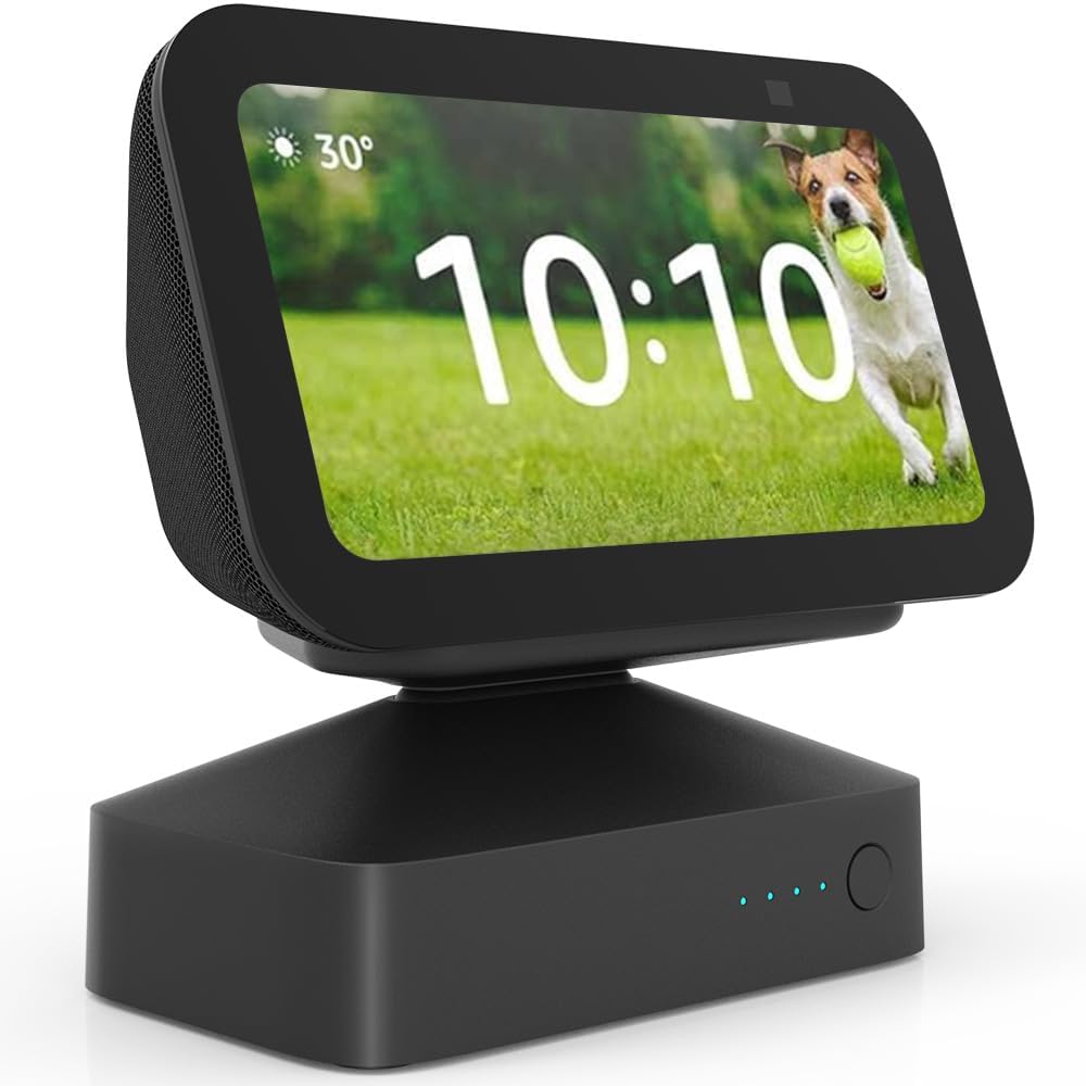 GGMM Adjustable Stand for Show 5 (3rd Gen) – Magnetic Tilt & Swivel Design, Space-Saving Elevation, Protective Features, Perfect Viewing Angles – Black(Show 5 Not Included)