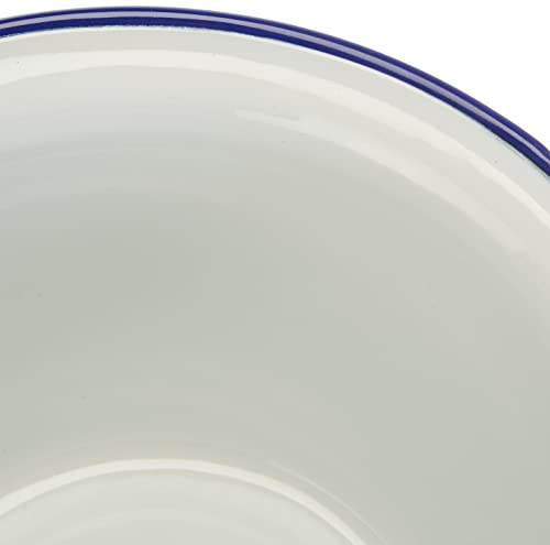 ibili Chamber Pot Blanca 3,5 l of Enamelled Steel, White/Blue, 24 x 24 x 12 cm