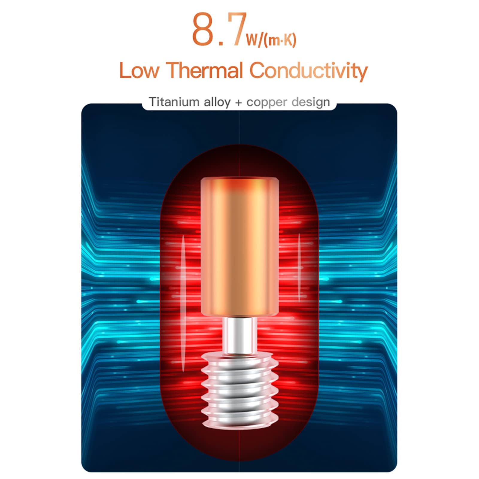 Creality Official Sprite Extruder Pro Upgrade Throat Tube, Copper+ Titanium Alloy 400℃ Bimetal Heatbreak for Creality Ender 3 S1,Ender 3 S1 Pro, 3D Printer with Sprite Extruder Installed