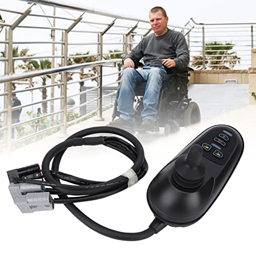 Emoshayoga Electric Wheelchair Joystick, Intelligent Precise Flexible Joystick Controller Universal 360° Free Steering for Power Chair