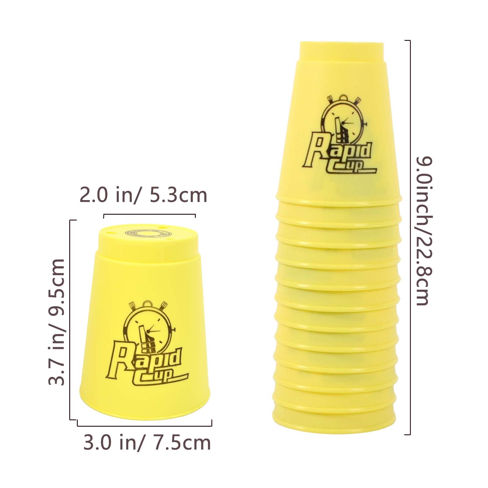 Erlsig Quick Stacks Cups 12 Pack of Sports Stacking Cups Speed Training Game Challenge Competition Party Toy