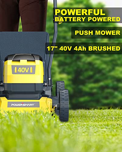 Lawn Mower Dual-Force Cutting Cordless Lawn Mower (17inch 40V4.0Ah)…