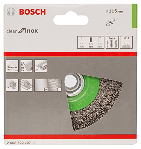 Bosch 2608622107 Wire Wheel, Stainless, Silver, 115 mm