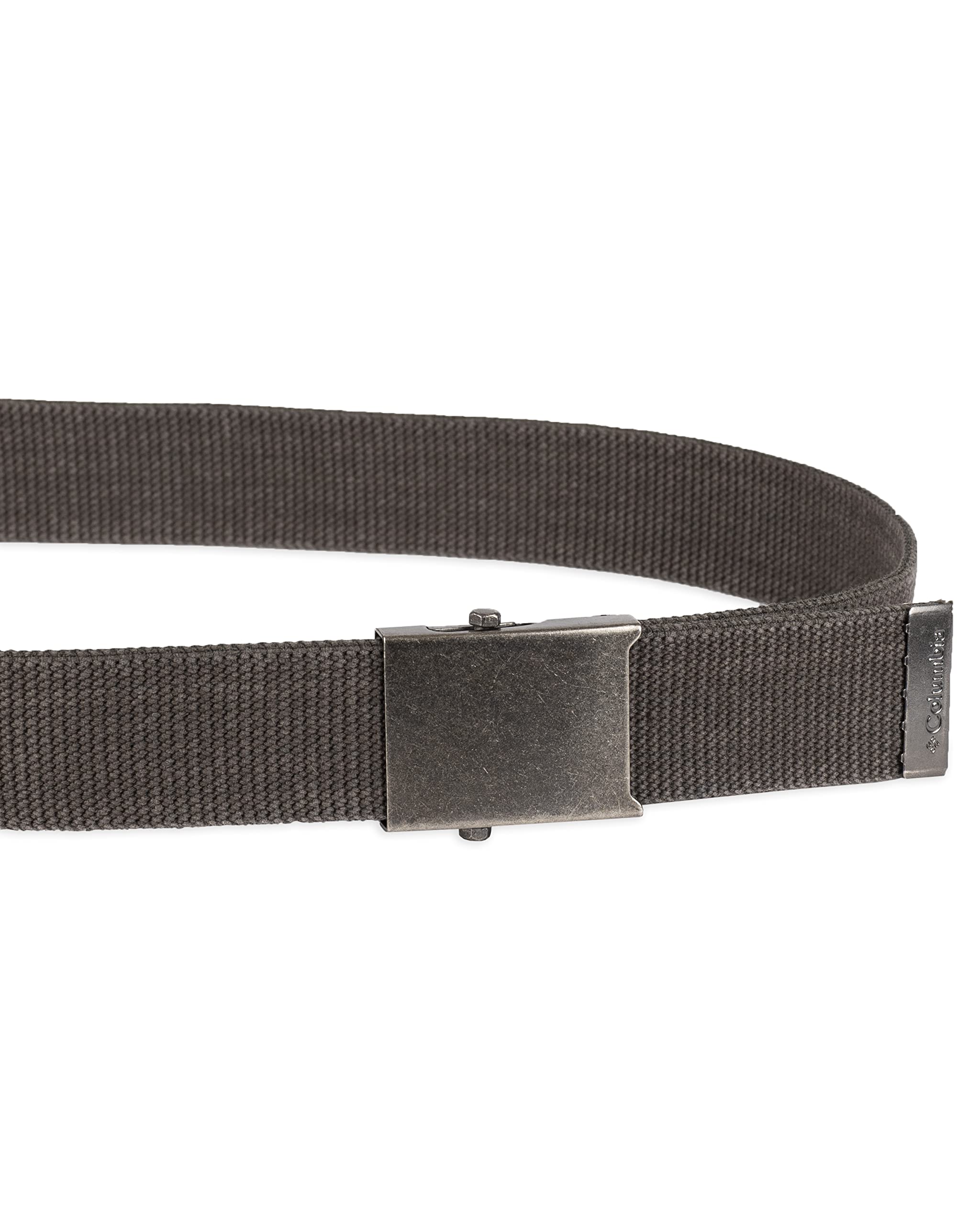 Columbia Unisex-adult Military Web Belt-Adjustable One Size Cotton Strap and Metal Plaque Buckle
