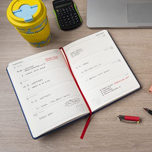 Collins Debden Collins Legacy Academic 2023-24 A6 Week to View Mid Year Diary Planner School College or University Term Journal - July 2023 to July 2024 - Blue - CL63M.60-2324