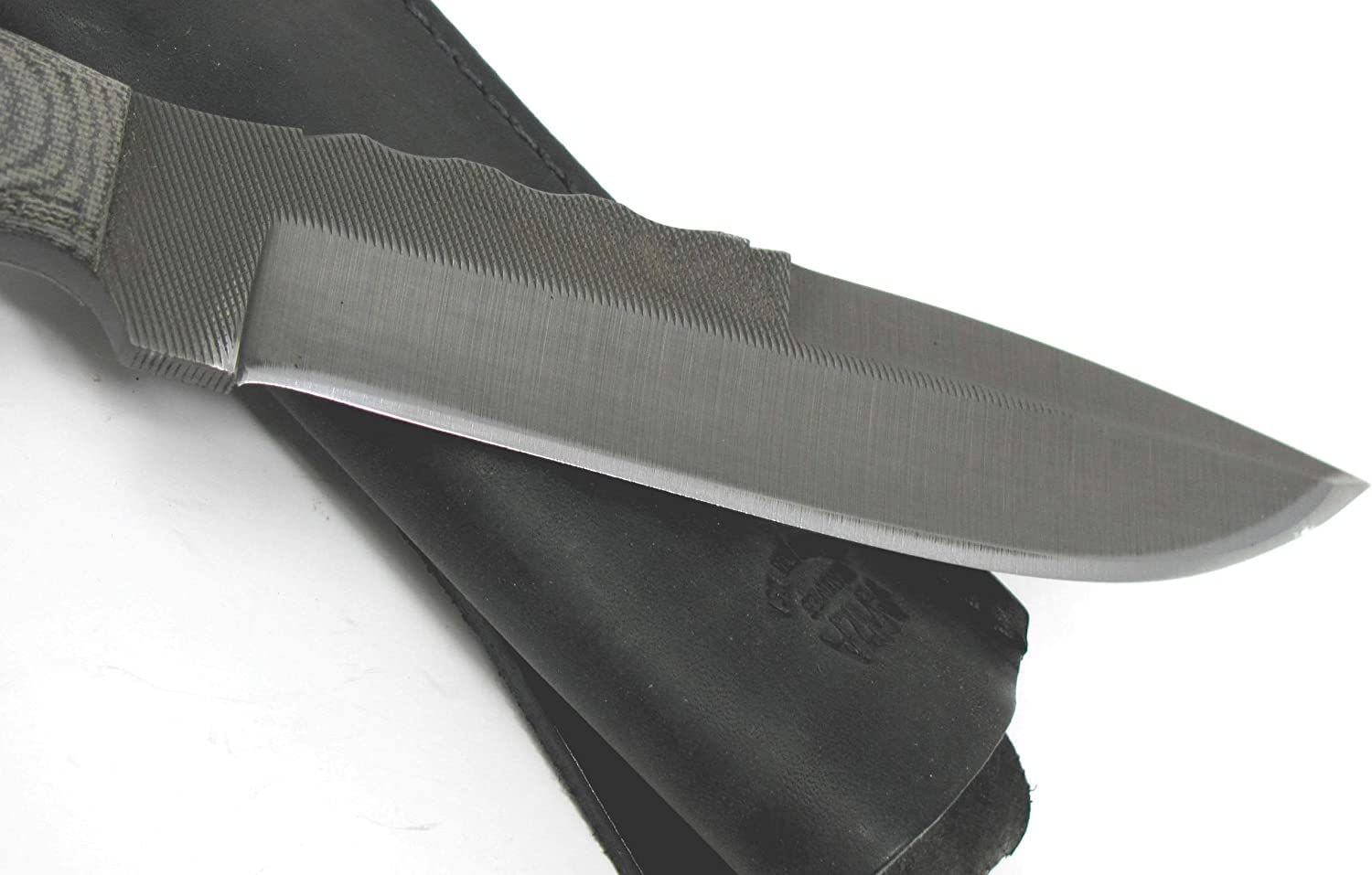 Completely Handmade in the U.S.A. Anza Knives Micarta Handle Micarta Bolster Dune Field The BIG Knife Bonus Walther Compact Pocket Knife Sharpener