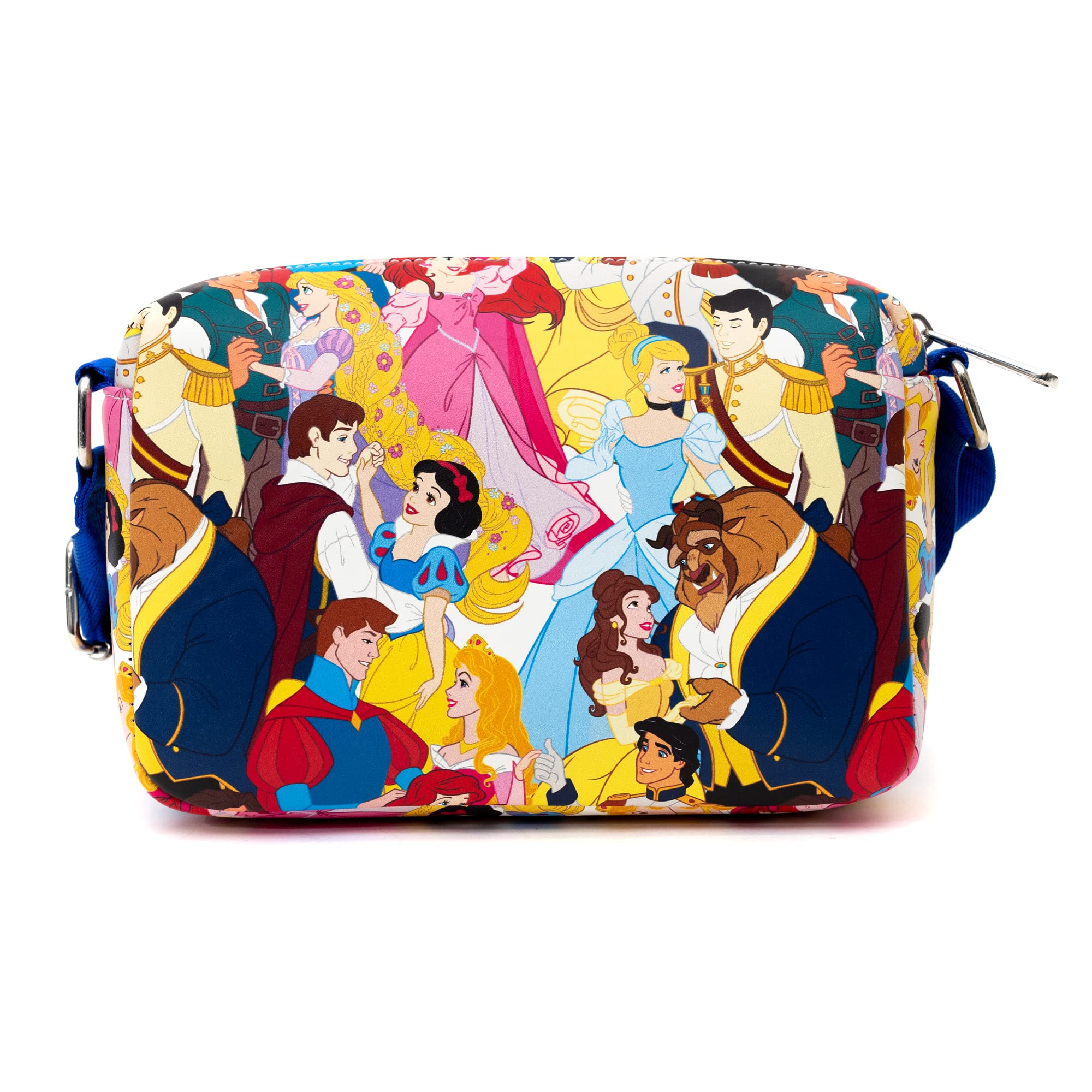 Disney Bag, Cross Body, Rectangle, Disney Princess and Prince Dancing Poses Stacked Collage, Vegan Leather