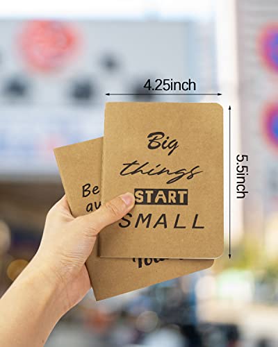 Dynta Motivational Notebooks Small Journals Bulk for Kids 18 Pack With Inspirational Covers Cute Notebooks for Teen Adult Teacher Student, 60 Lined Pages Each, A6(4 x 5.75 In)