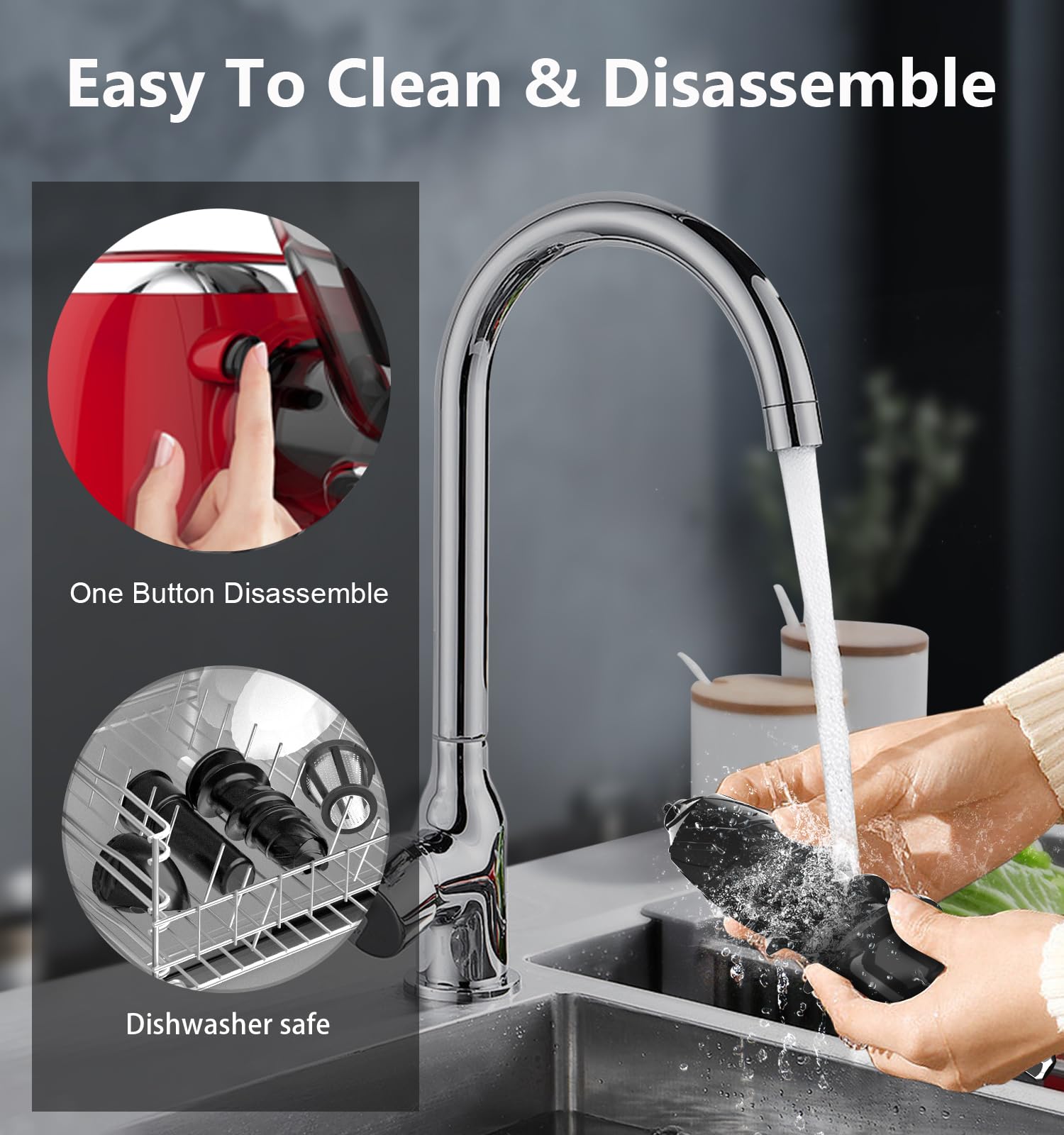 Cold Press Juicer, Masticating Juicer Machines for Vegetable and Fruit High Juice Yield with 2 Speeds/Reverse Function/Quiet Motor/3 inch Large Chute, Dishwasher Safe Ideal for Home, Red