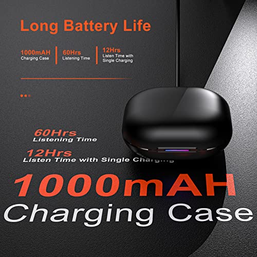 Jzones Open Ear Headphones Wireless Bluetooth 5.3, Open Ear Earbuds with Dual 16.2mm Dynamic Drivers 60 Hours Playtime Waterproof Sport Earbuds for Android iPhone TV