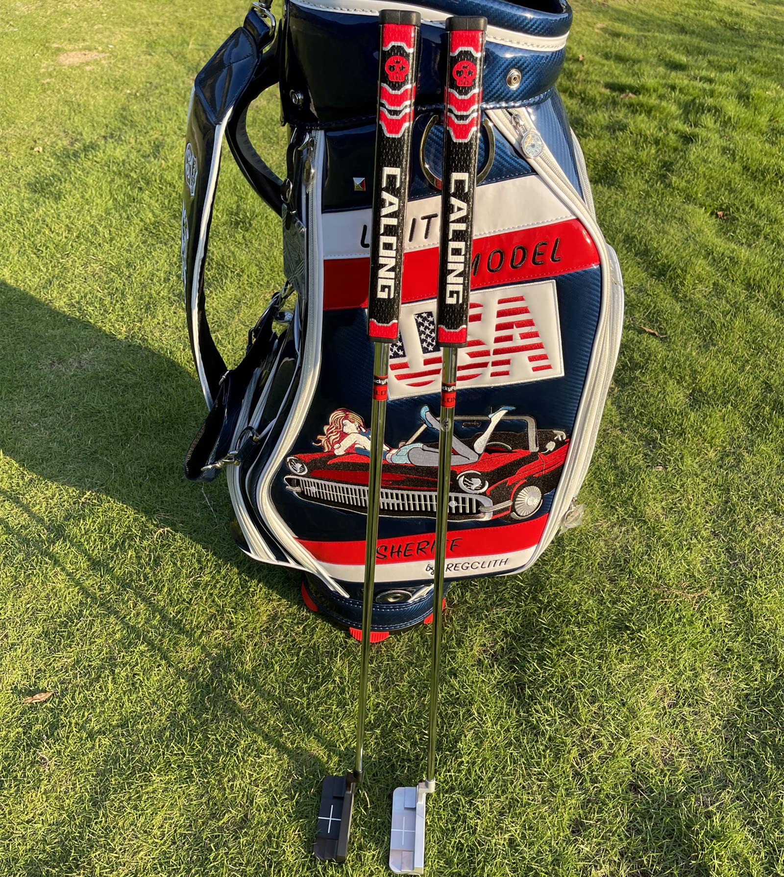 CALONG Super GSS Golf Putter 303 Steel 375g CNC Milled Right Hand Skull Golf Club Putter with Headcover