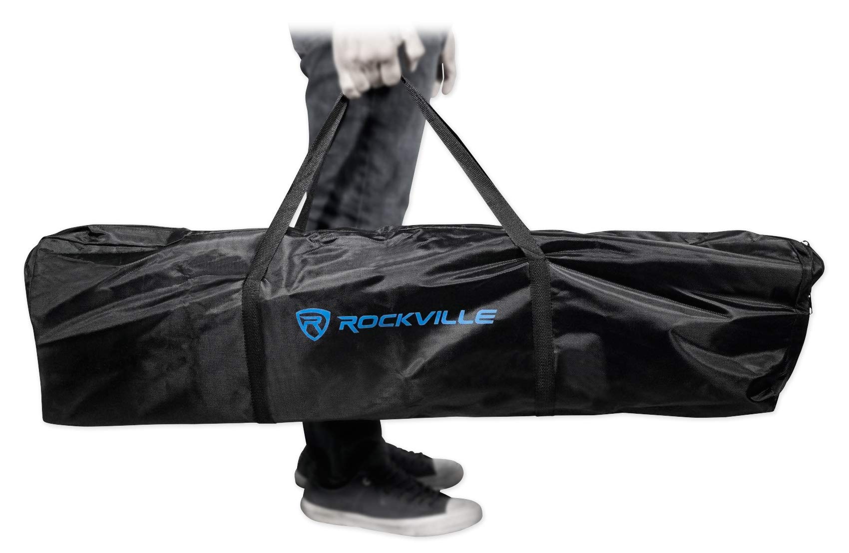 Rockville Totem Moving Head Light Stand+Black+White Scrims+Carry Bags, (RTP32B)
