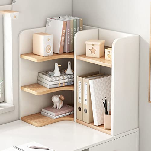 GELTDN Table top Small Bookcase Bookcase Desk Simple Bookcase Office Desk Storage Student Dormitory Tidy ( Color : D , Size : 50*30*50cm )
