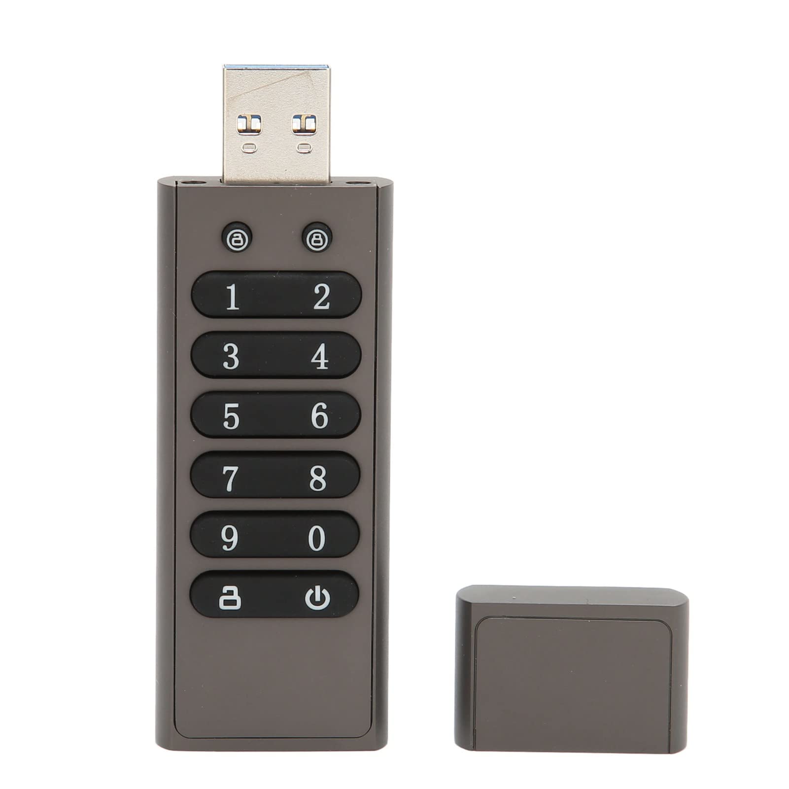 Encrypted USB Drive, Quick Password Flash Drive, Auto Lock Key USB Flash Drive for Research and Development Institutions for Government Financial Purposes (128GB)