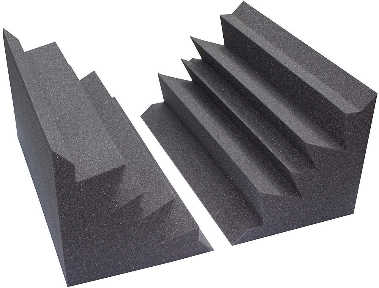 Color Acoustic Foam Bass Traps, Bulk 24โ x 12โ x 12โ XL Soundproofing Studio Foam Bass Trap Bundle (4 Pack, Charcoal)