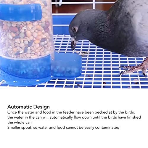 Pssopp Automatic Bird Feeder Bird Water Dispenser Clear Bird Food Seed Dispenser Container Hanging Cage Feeder Dispenser