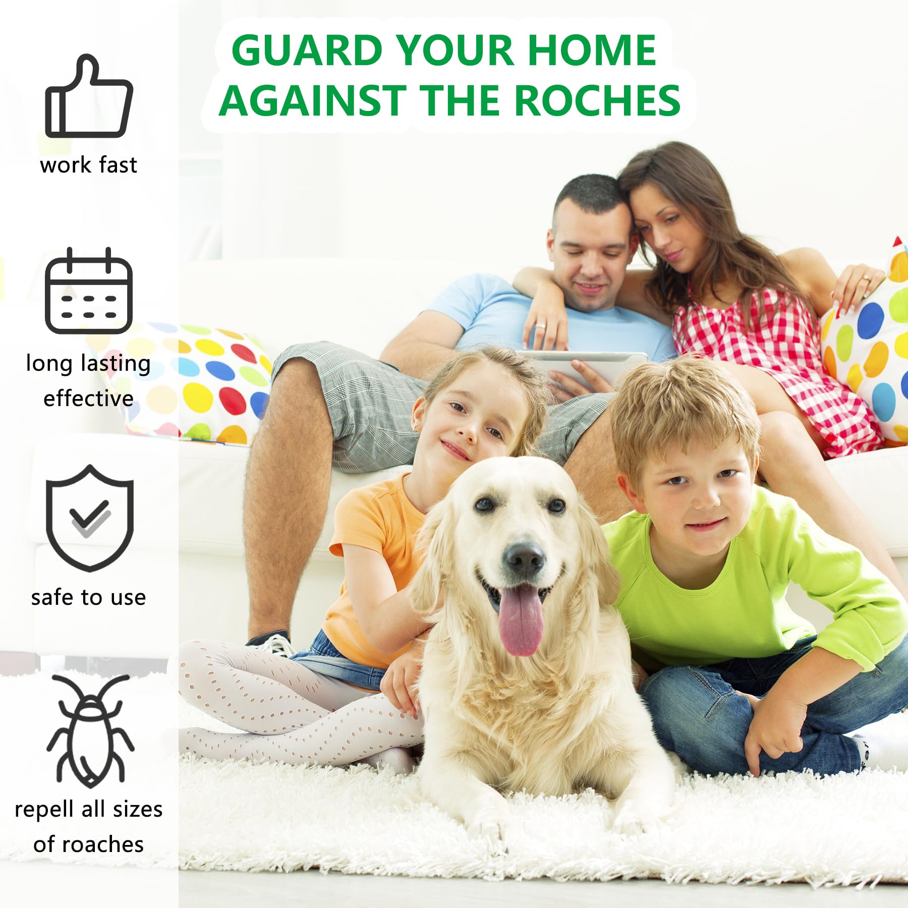 Endbug Roach Killer Indoor Infestation, Roach Bait Gel Roach Traps, Roach Repellent Cockroach Killer Indoor Home for Small Large Cockroaches, Get Rid of Roaches Permanently Indoor/Outdoor - 12PCS