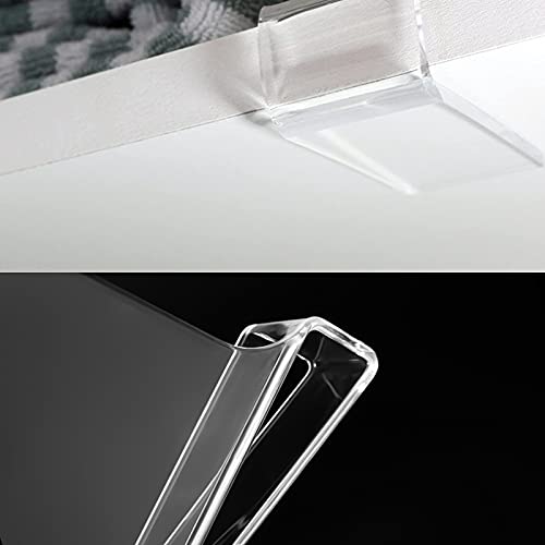 Hiziwimi 6PCS Clear Acrylic Shelf Dividers, Multifunctional Shelf Separators, Adjustable Clothes Organizer, Clear Organizer, Wooden Wardrobe, Kitchen and Office Shelf
