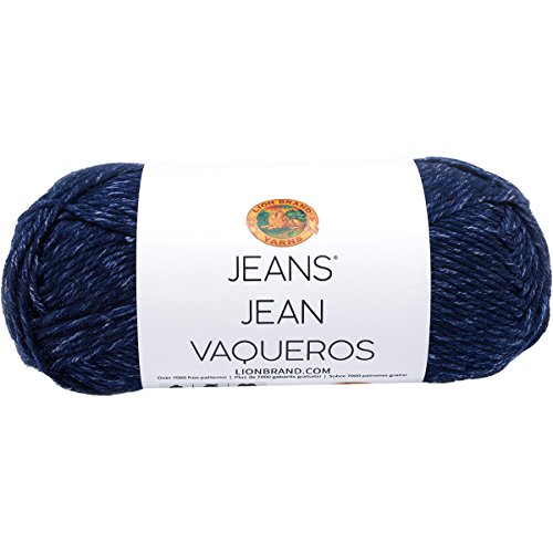 Lion Brand Yarn Jeans Yarn, Soft Yarn for Knitting and Crocheting, Yarn for Crafts, 1-Pack