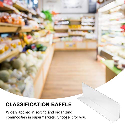 Mipcase Plastic Divided Purse Organizer for Closets- 10Pcs Shelf Divider Supermarket Commodity Divider, L Shape Baffle