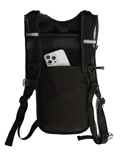 iHeartRaves Space Spores Hydration Pack Cute Holographic Rave Water Backpack Hydropack 2 L - Raves, Music Festivals, Hiking, Running, Outdoor Activities, Exercise, Biking (Black, OneSize)