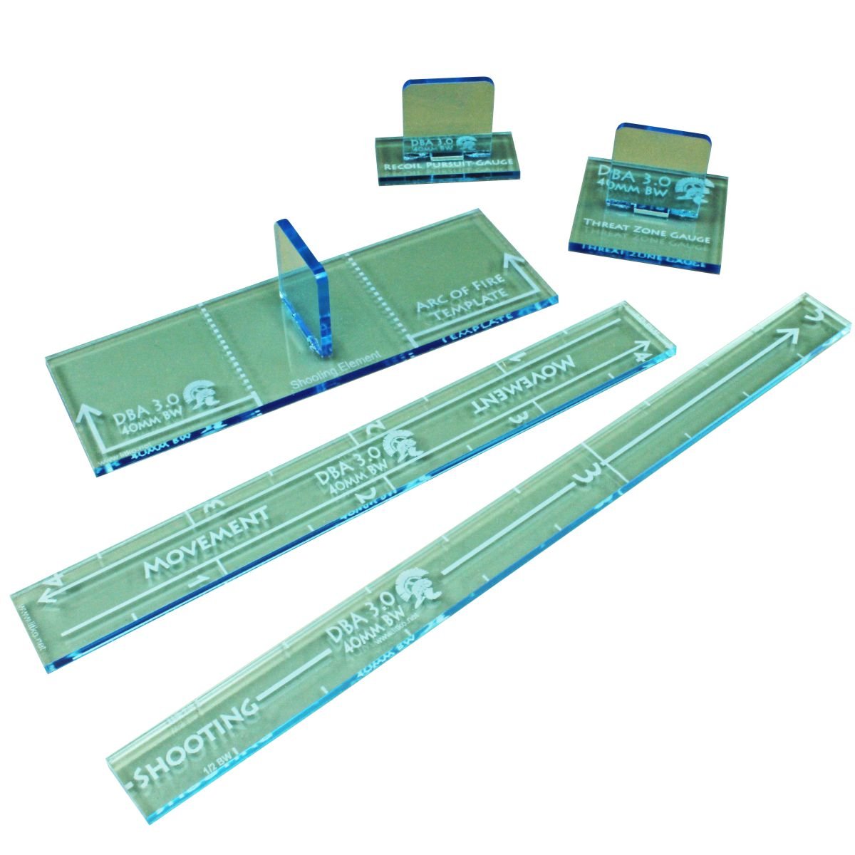 LITKO Small Scale Gauge Set Compatible with DBA 3.0, Transparent Light Blue (5)