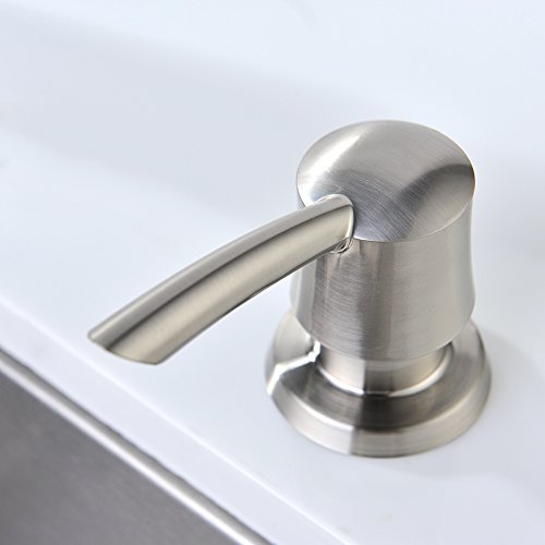 GICASA Soap Dispenser, Kitchen Sink Soap Dispenser, High-Capacity 320ML ABS Bottle Soap Dispenser Brushed Nickel Finish