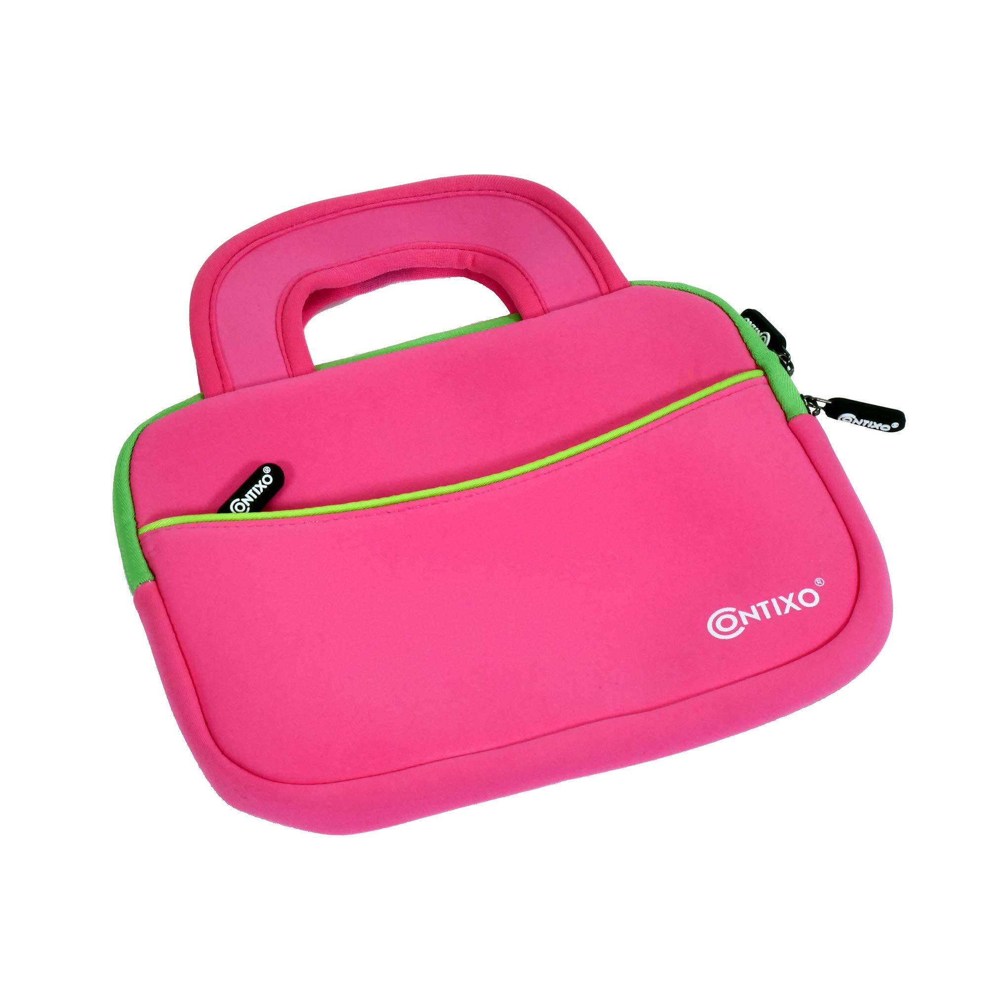 Contixo 7" Tablet Sleeve Bag Good for Contixo V8/V9 Kids Tablet, Dragon Touch Y88X Pro/Y88X/M7 Kids Tablet, iPad Mini 4 3 2 1, Galaxy Tab A 8.0, Amazon Fire 7’’ and 8’’with Accessory Pocket (Pink)