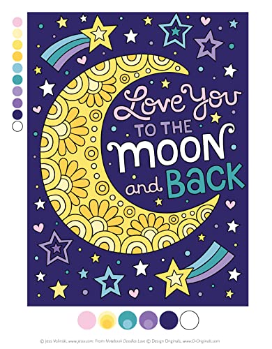 Notebook Doodles Love: Coloring & Activity Book (Design Originals) 32 Sweet Designs with Hearts, Rainbows, Quotes, and More, on Thick Perforated Paper - Beginner-Friendly, Uplifting Art Activities