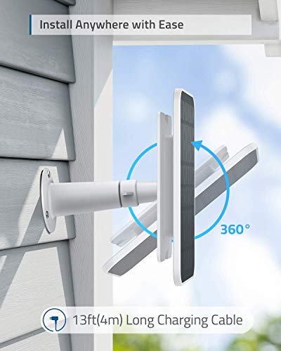 eufy Security Certified eufyCam Solar Panel, Compatible with eufyCam, Continuous Power Supply, 2.6W Solar Panel, IP65 Weatherproof (Renewed)