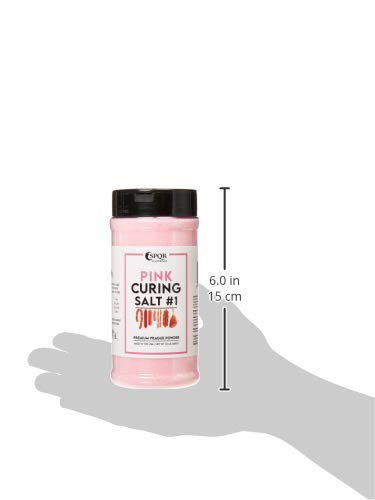 Curing Salt No.1. Quick Cure Premium Prague Powder XL 1.5 Pound Bottle by SPQR Seasonings