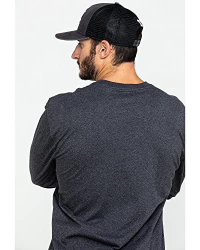 Carhartt Men's Loose Fit Heavyweight Long-Sleeve Pocket T-Shirt, Carbon Heather, REG-M