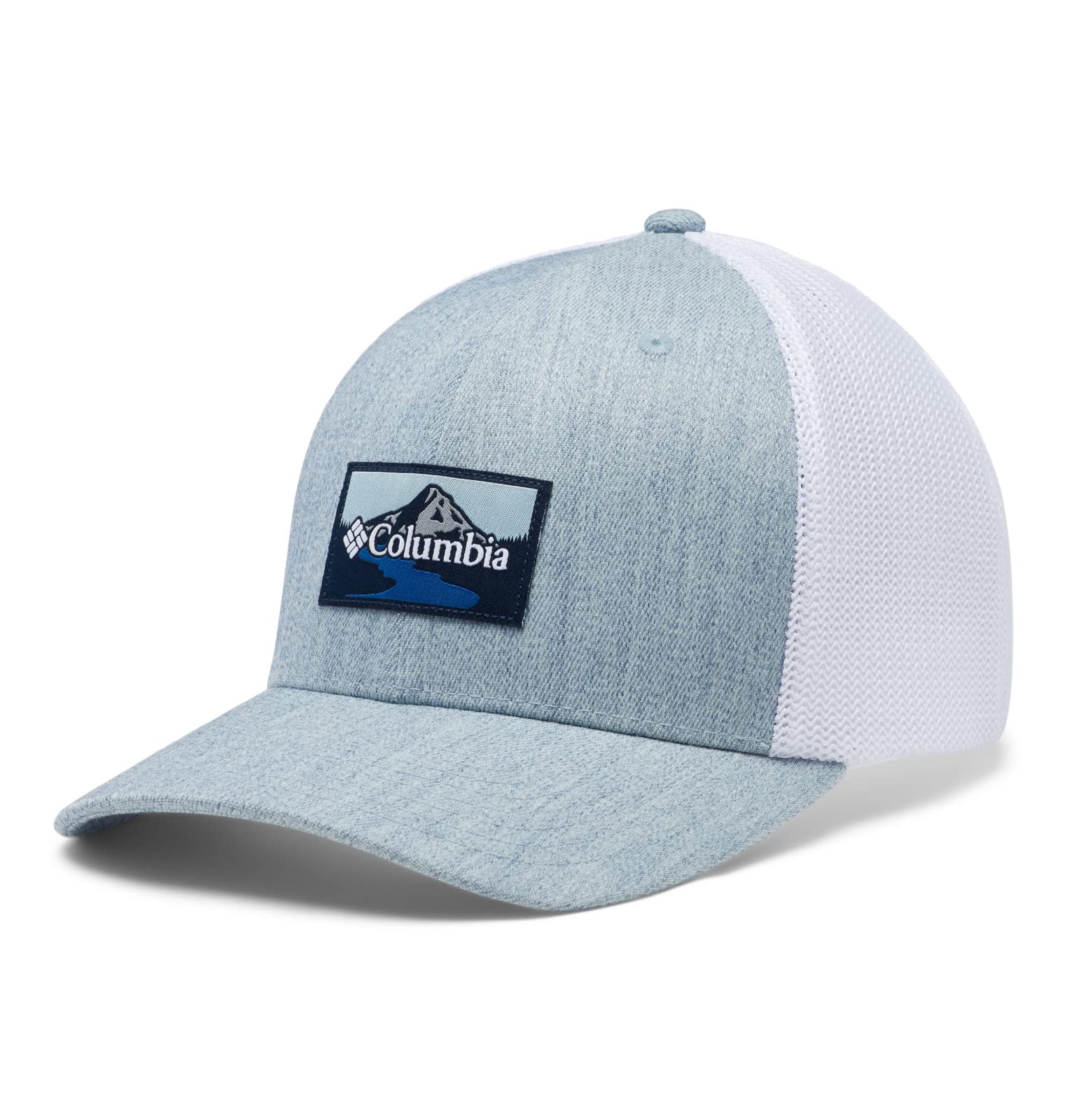 Columbia Women's Mesh Ball Cap, Bluestone Heather/White Peak2River, Large/X-Large