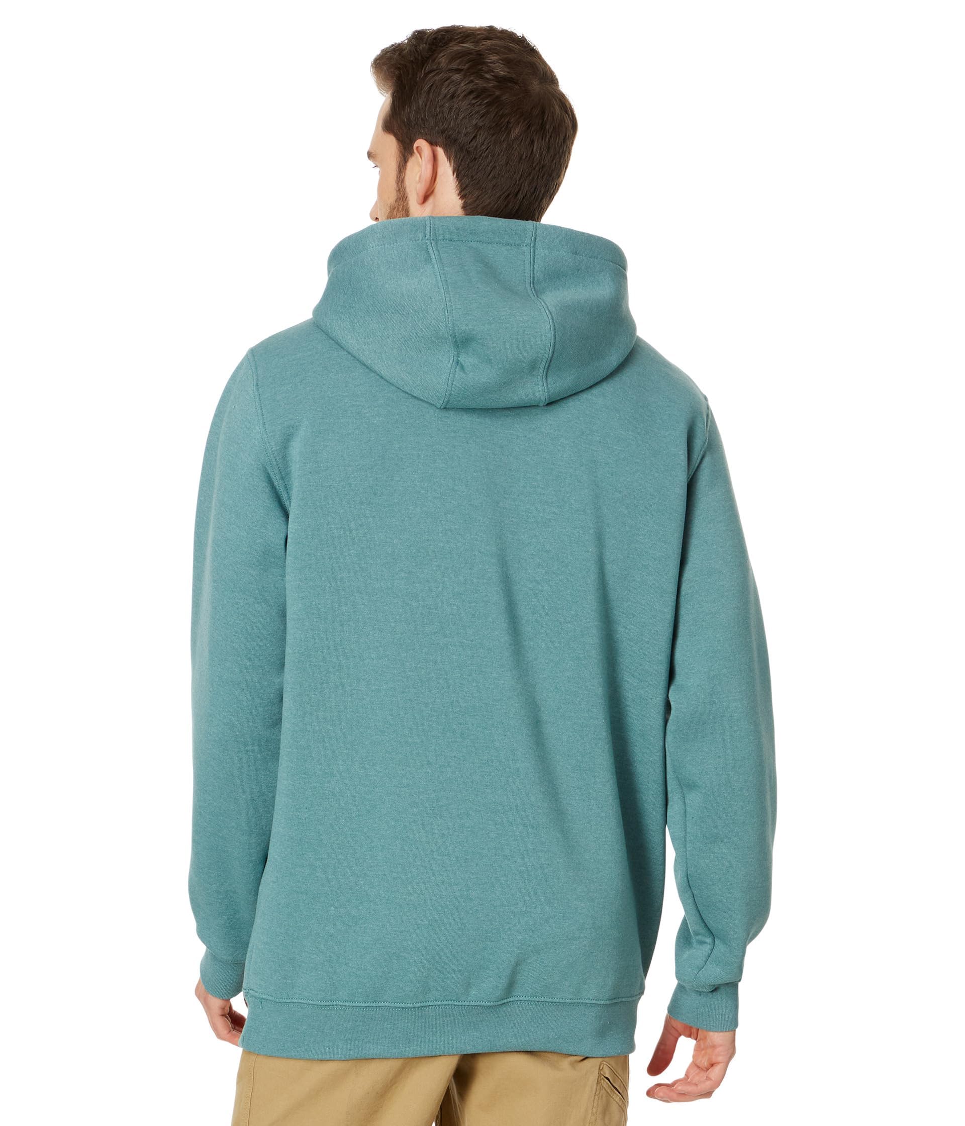 Carhartt Men's Loose Fit Midweight Logo Graphic Sweatshirt, Sea Pine Heather