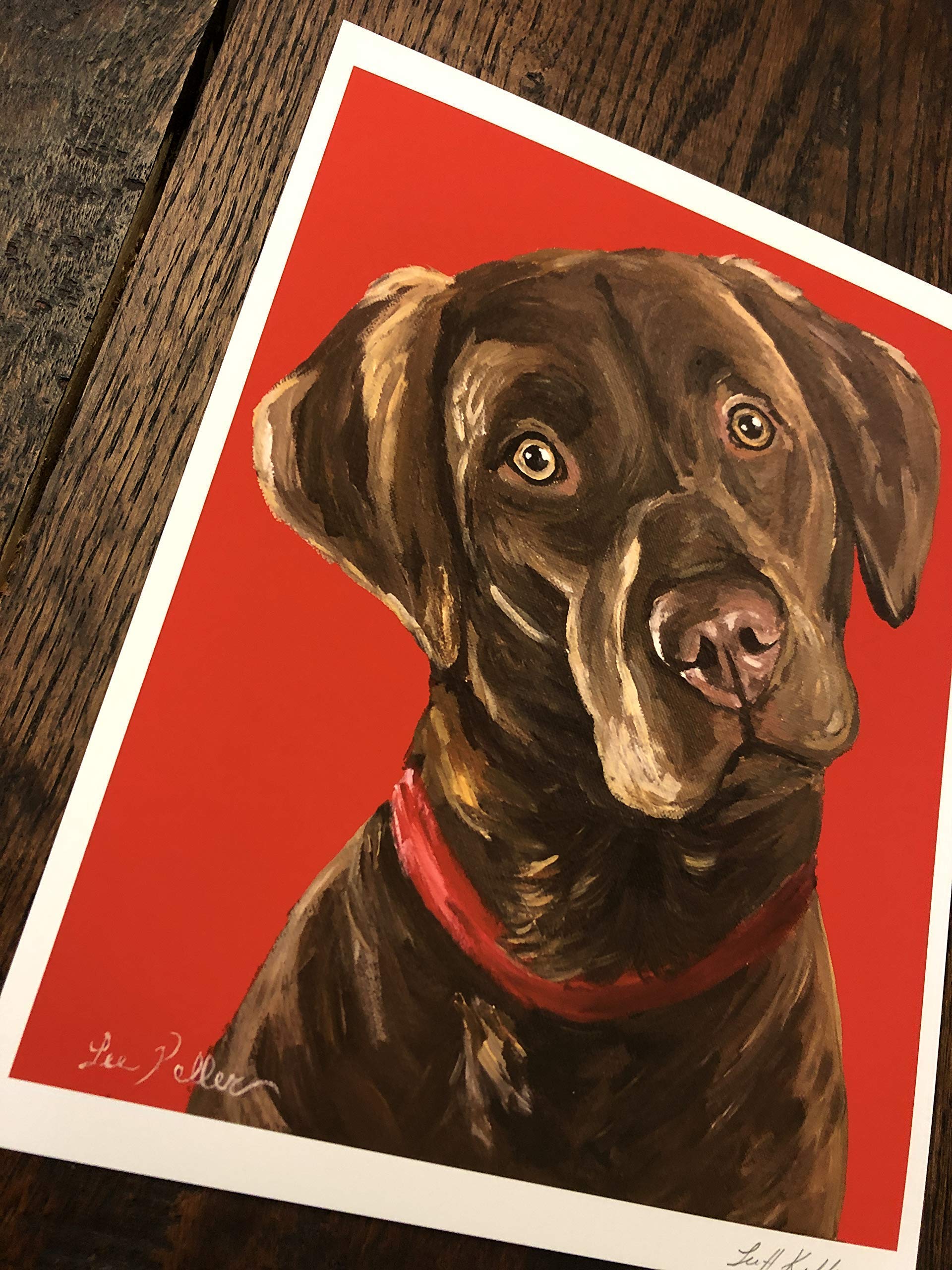 Chocolate Lab Art Print - Chocolate Labrador Decor - Gifts for Chocolate Lab Lovers - Cute Labrador Print - Chocolate Lab Home Decor