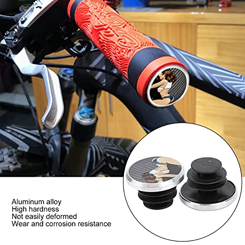 DAUERHAFT Bike Handlebar End Plugs, Easy to Install and Remove Exquisite Workmanship Handle Bar Plugs 0.6-0.8in with Unique Pattern for Mountain Bike for Road