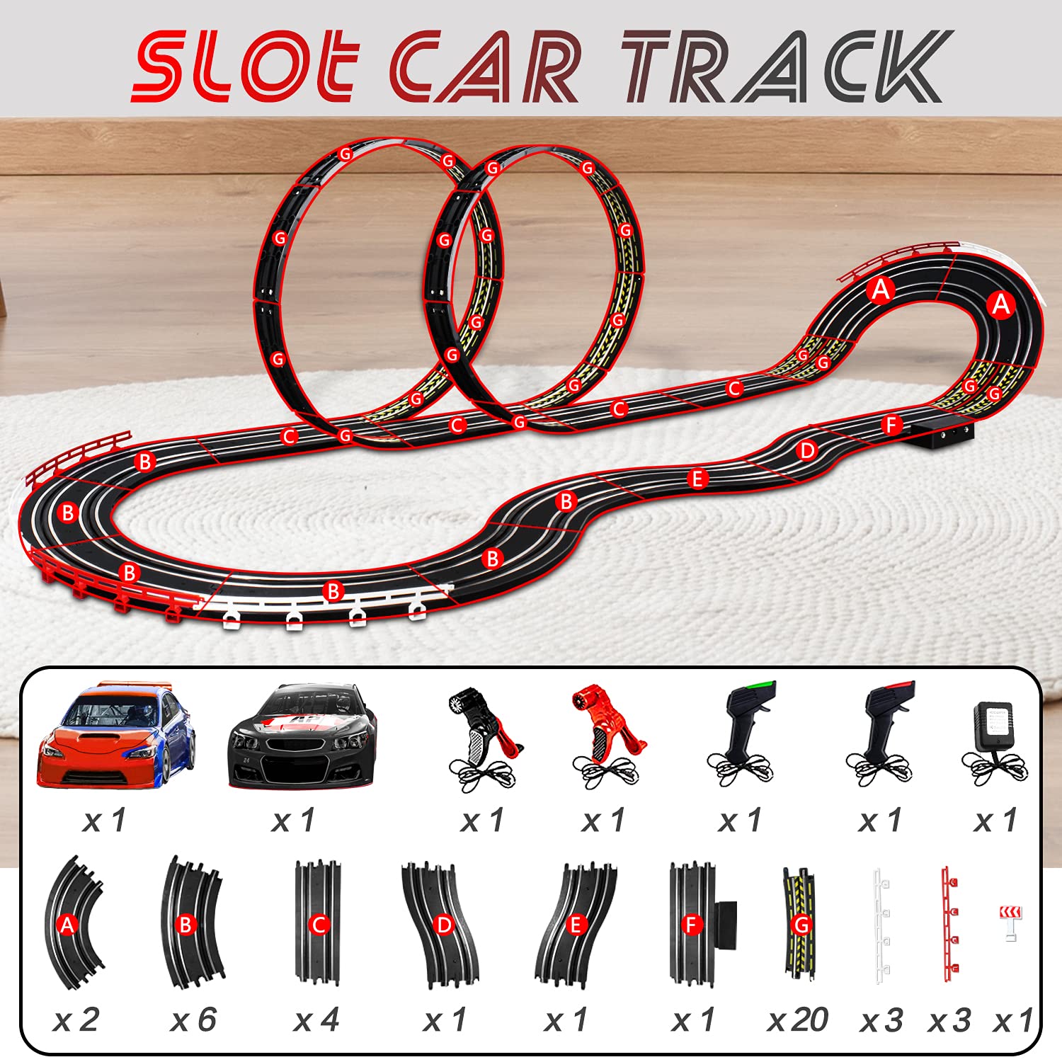Two Cars for Dual Racing with 4 Controllers