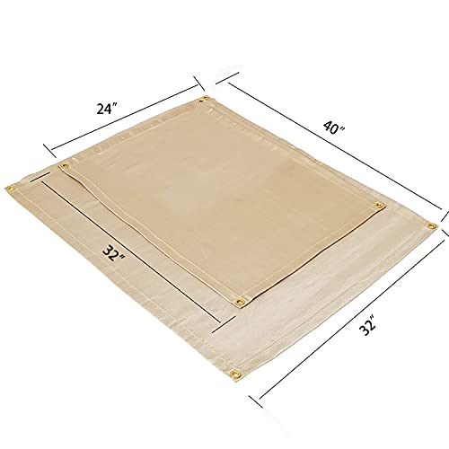 Fire Pit Mat for Deck Fireproof, Outdoor Wood Stove Hearth Pads, Camping BBQ Mat with Fire Retardant Material to Protect Your Deck Patio Lawn Campsite from Fire Burn, yellow, 40βx32β