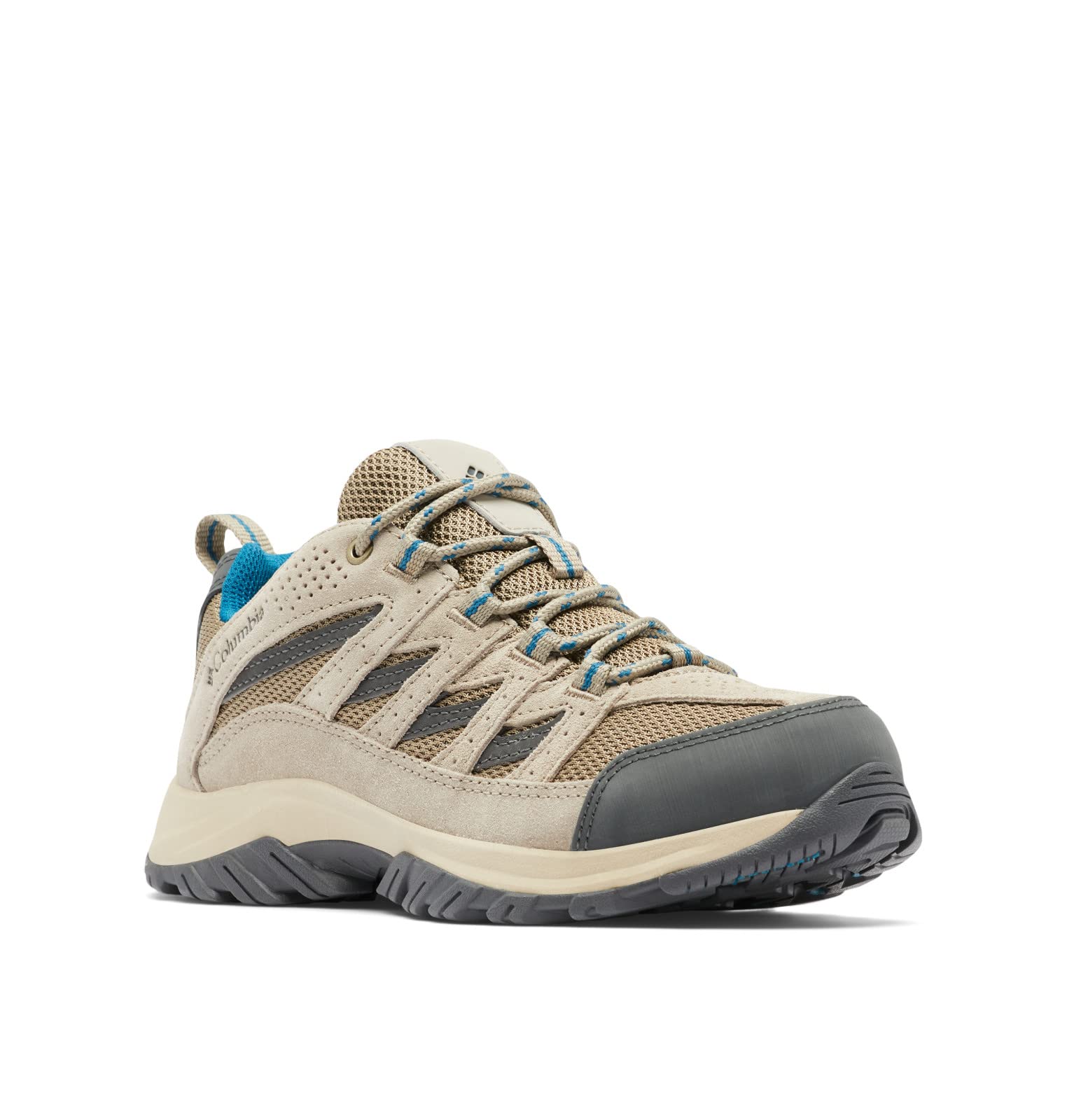 Columbia Women’s Crestwood Waterproof Hiking Shoe, Pebble/Lagoon, 10