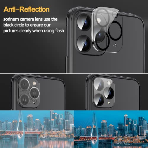 sorlnern [2+2 Pack] iPhone 11 Pro Privacy Screen Protectors with Camera Lens Protectors, Anti-Spy 9H Tempered Glass Film Screen Protectors for iPhone 11 Pro (5.8), Case Friendly, Bubble Free