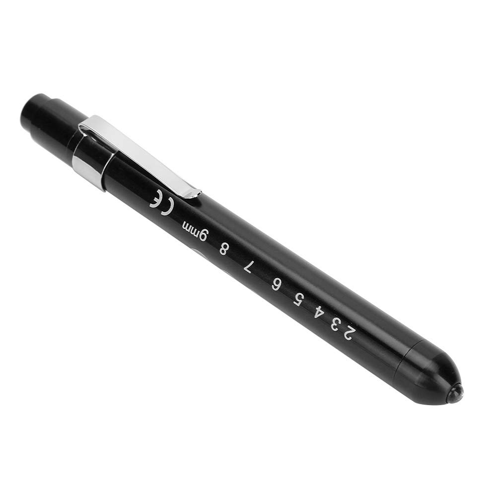 Diagnostic Light Pupil Light LED Diagnostic Light Pupil Light Emergency Service Penlight Pen Light Reusable for Nurses Doctors Students (Black)