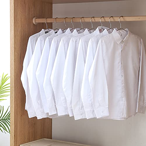 SLEEPING LAMB Metal Hangers 100 Pack Clothes Hangers - Coat Hangers for Closet-16.4 inch Stainless Steel Heavy Duty Hangers for Suits, Shirts, Pants
