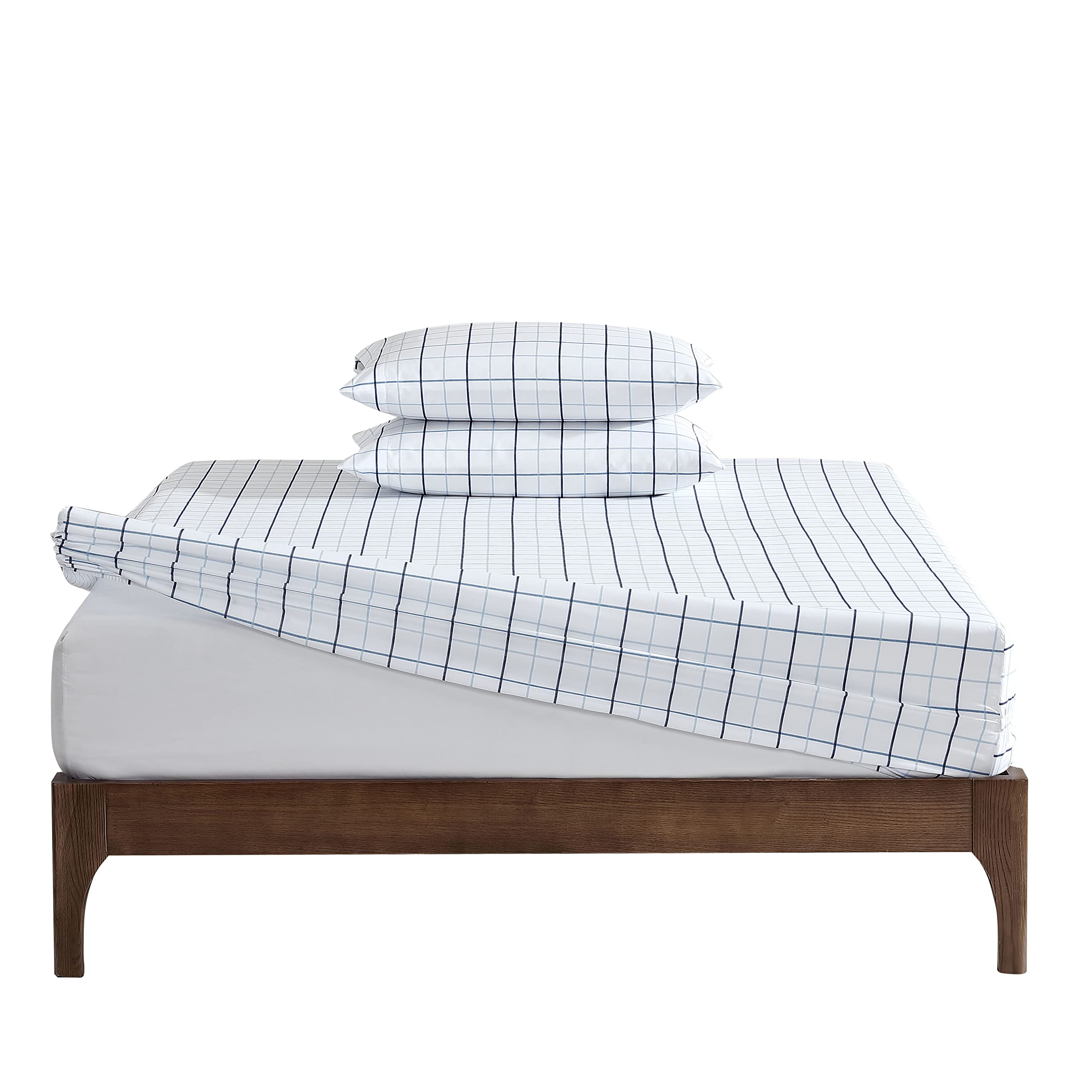 Nautica - Twin XL Sheet Set, Deep Pocket Fitted Sheet and Pillowcase, Casual Home Decor, Dorm Room Essentials (Clarkson Blue, Twin/Twin XL)