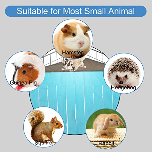Nuatpetin Guinea Pig Hideout, 2PCS Corner Hideaway Fleece Forest, Removable Small Animal Hamster Rabbit Bunny Corner Hideout for Guinea Pigs, Hanging Hamster Cage Accessories Ferret Corner House Hide